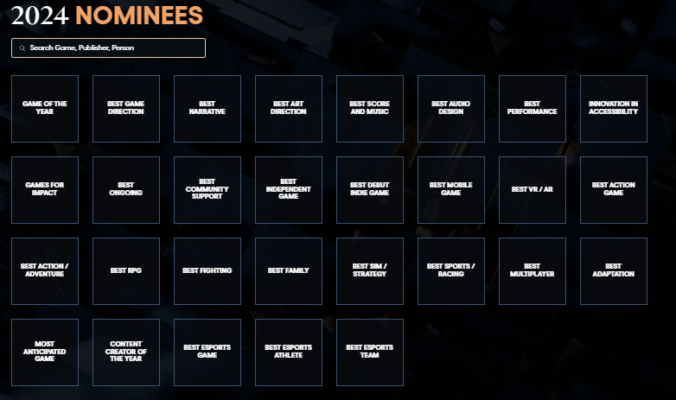 Anunciados los Nominados a Juego del Año en The Game Awards 2024 – Movistar GameClub Perú